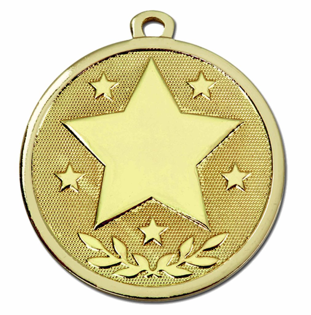 Gold Star Galaxy Medal 45mm (1 3/4") - Kent awards - trophies and ...