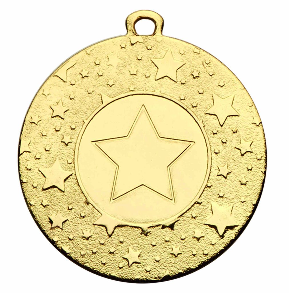 Gold Virtuoso Star Centre Medal 50mm (2") - Kent awards - trophies and ...